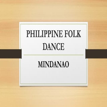 Philippine Folk Dance- Dugso Folk Dance in Mindanao | PPTX