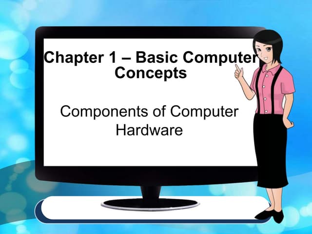 Basic Computer Concepts Components Of Computer Hardware Ppt Computer Networking Computing