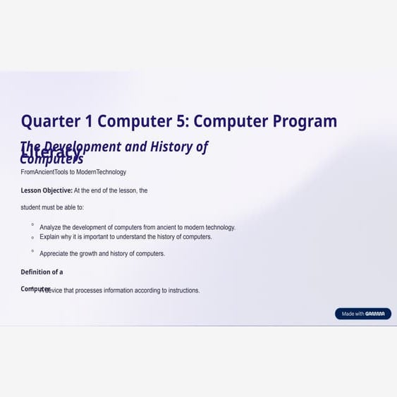 Computer learning 5 for grade 5 grade 5 h | PPTX