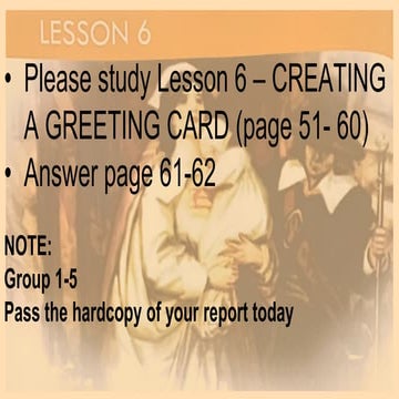 DESKTOP PUBLISHING COMPUTER 7-LESSON 6 CREATING REPORT | PPT