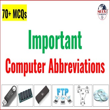 Computer Abbreviations and easy to understandable, very quick way | PDF