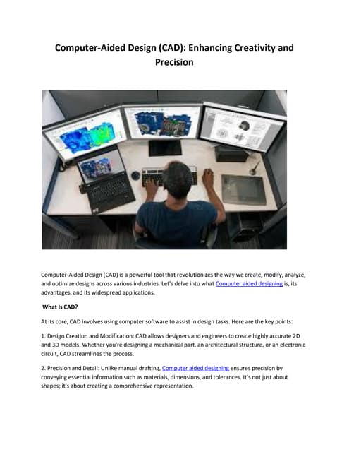 CAD/CAM/CIM (Lecture 1 CAD) | PPT