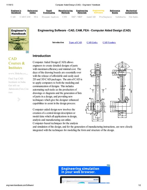 Computer-Aided Design (CAD): Enhancing Creativity and Precision | PDF