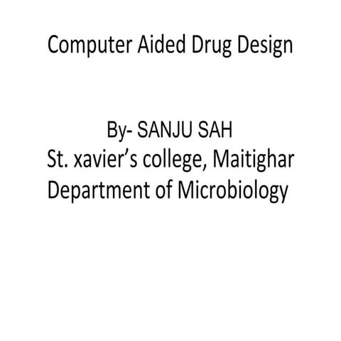 Computer aided drug design | PDF