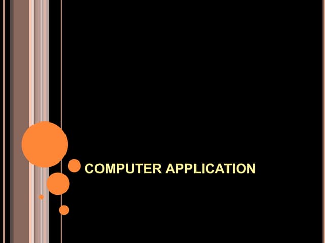 Computer Application Pptx