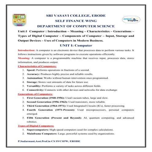 Computer Application in Business (commerce) | PDF