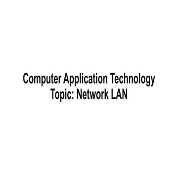 Computer application technology | PPTX