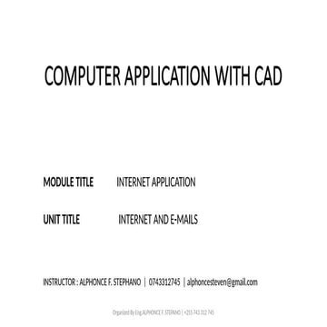 Computer Application with cad Level 3-Internet and Email.pptx