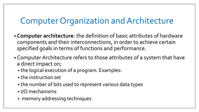 Computer Architecture And Organizationpptx