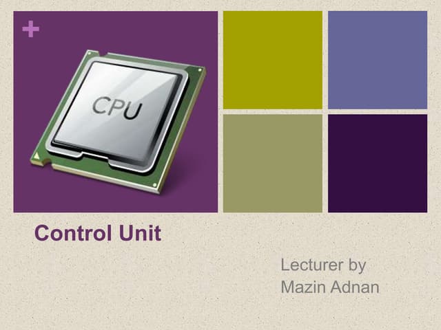 Computer Architecture Control Unit Pptx Operating Systems Computer Software And Applications