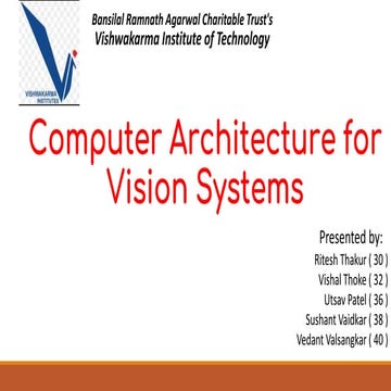 Computer architecture for vision systems | PPT