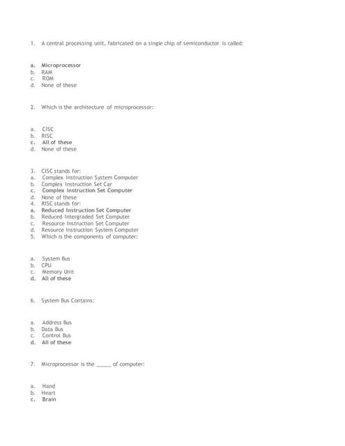 Flowchart Question and Answer (Algorithm MCQ) | PDF
