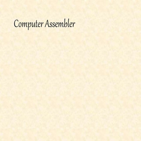 Computer assembler | PPT