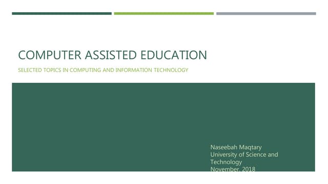 Computer assisted learning | PPTX