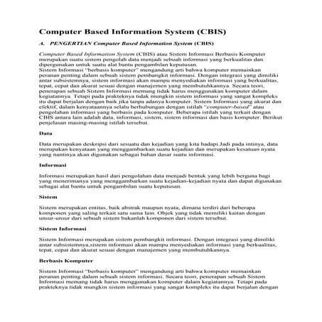 Computer based information system | PDF