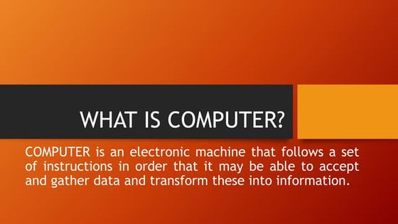 Basic computer ppt | PPTX | Desktop Publishing | Computer Software and ...