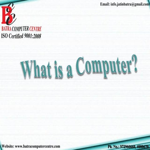 Basic Computer Training in Ambala! BATRA COMPUTER CENTRE | PPT