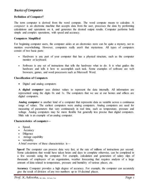 Analog Computer: Definition, Examples, Types, Characteristics, and ...