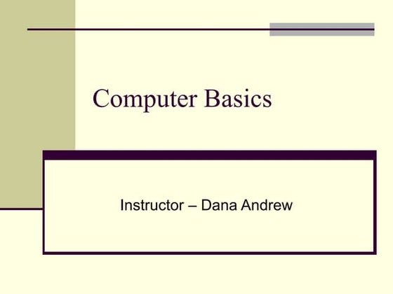 Basic Computer Class 1 Ppt