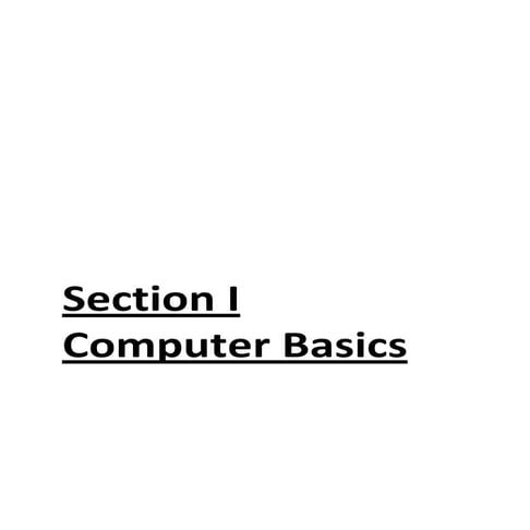 Computer basics part 1 | PDF