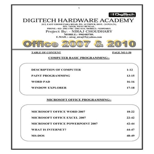 Basic Knowledge Of Computer | Pdf