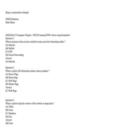 computer ch-1 mcq . PDF computer science | PDF | Web Design and HTML ...