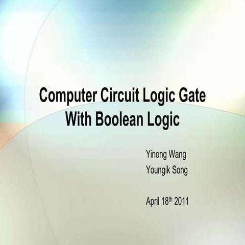 Introduction To Boolean Algebra