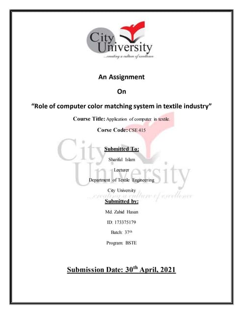 Computer color matching system | PPTX