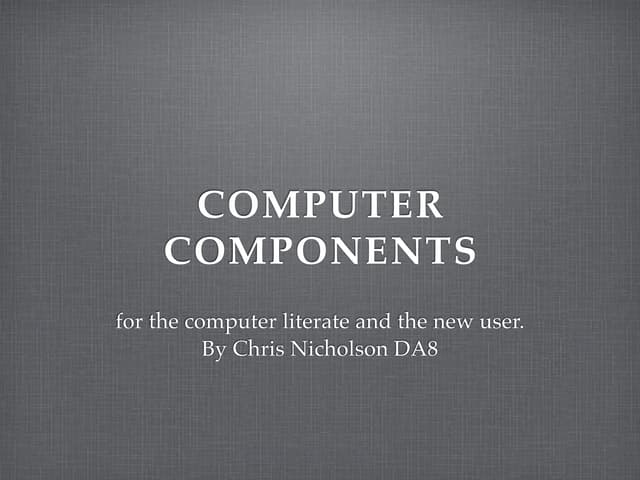 Computer Hardware | PPTX | Computer Peripherals | Computing