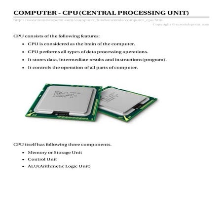 Computer cpu | PDF