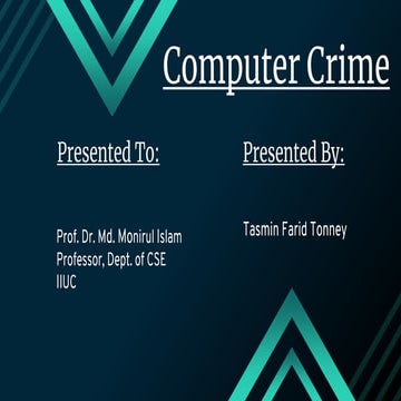 Computer Crime | PPTX