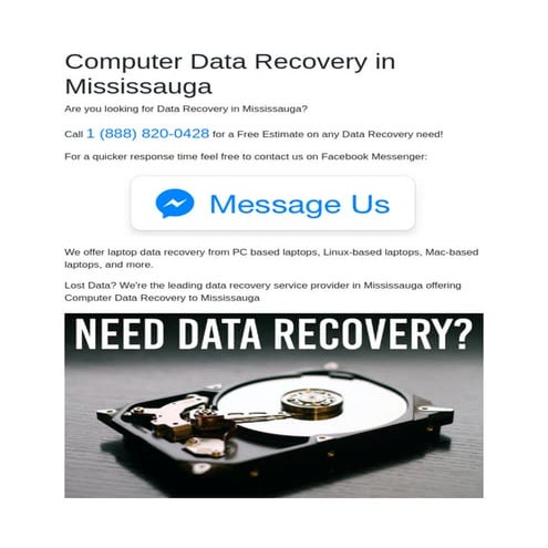 Computer Data Recovery in Mississauga | PDF