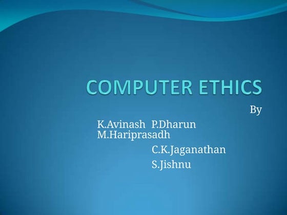 Computer ethics | PPTX | Internet Safety | Parenting