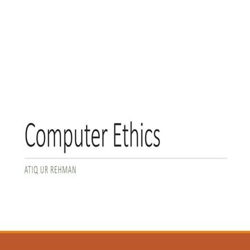 Computer ethics | PPT