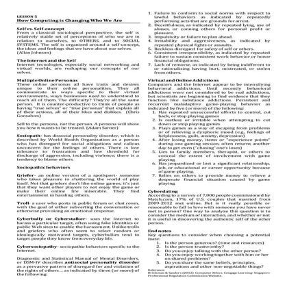 Computer ethics lesson 5 | PDF