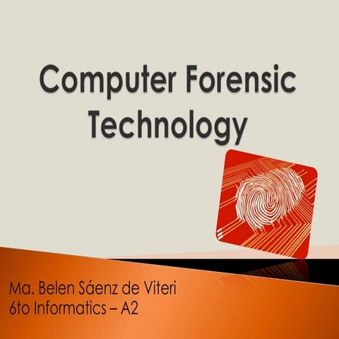 Computer Forensic Technologic | PPT