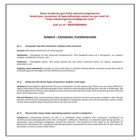 Computer Fundamentals Pdf