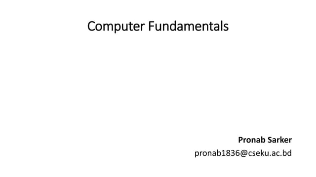 Basic computer engineering | PPT