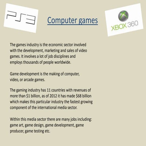 Computer games | PPTX