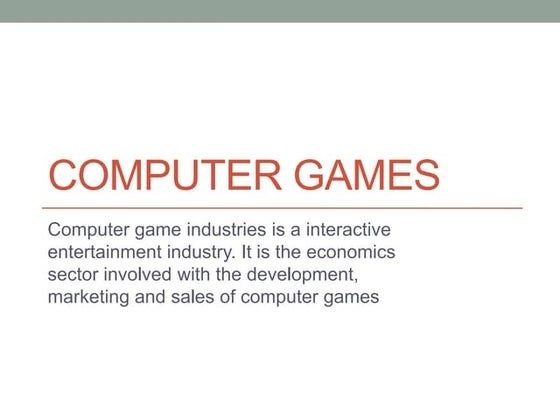Computer gam | PPT