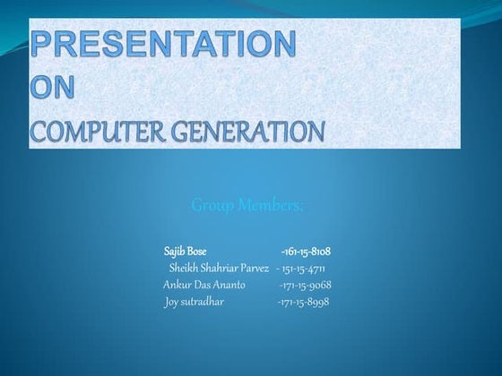 2nd generation of computer | PPTX | Desktops | Computing