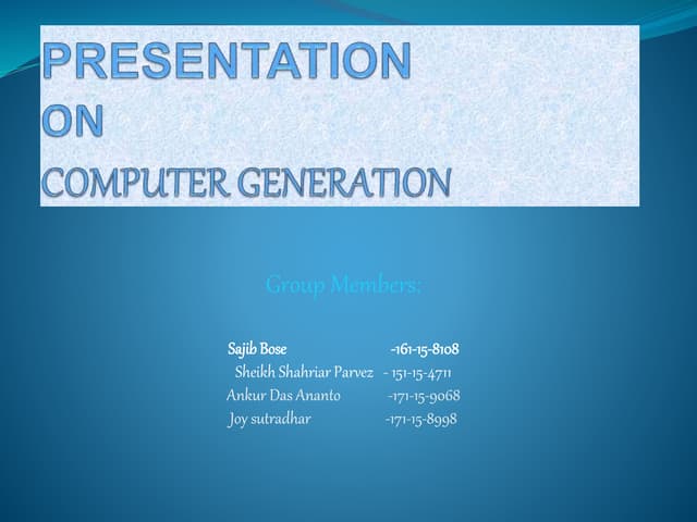 2nd generation of computer | PPTX