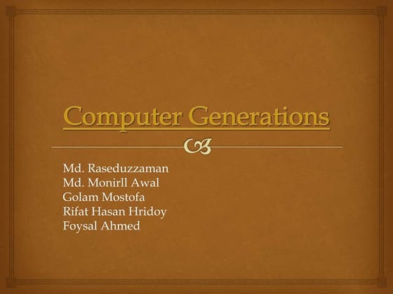 Generations Of Computers Chart Pdf Computing Technology And Computing