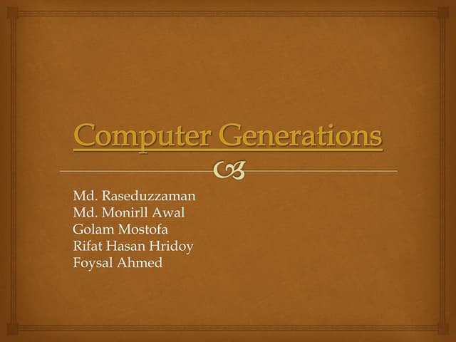 Computer Generations | PPT | Desktops | Computing