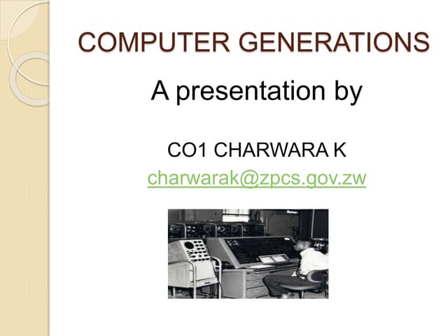 The five generations of computers presentation | PPTX