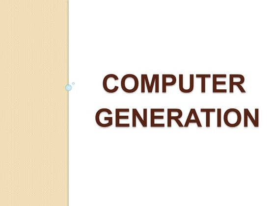 Generations of computer | PPT