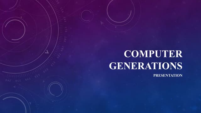 GENERATIONS OF COMPUTERS CHART | PDF