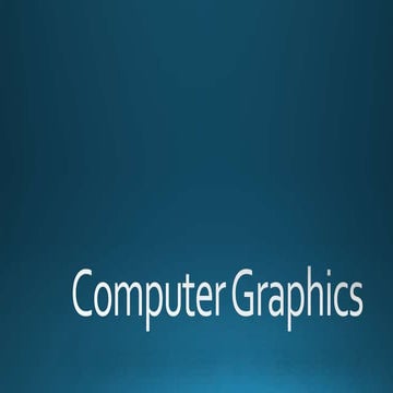 Computer graphics intro | PPT