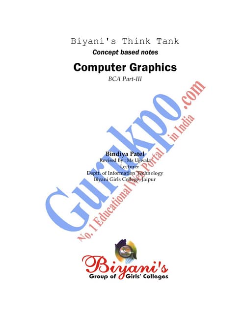 Presentation On Computer Graphics mathod | PPT