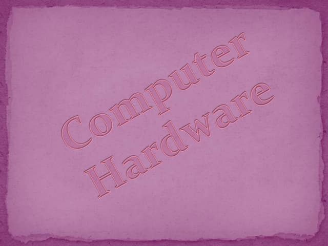 Parts of computer | DOCX | Computer Peripherals | Computing